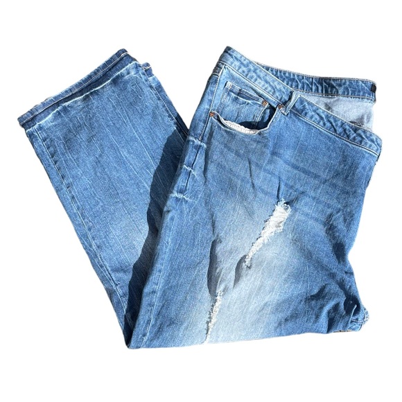 ellos | Jeans | Ellos 34w Distressed 5 Pocket Denim Blue Jeans Size 34w ...